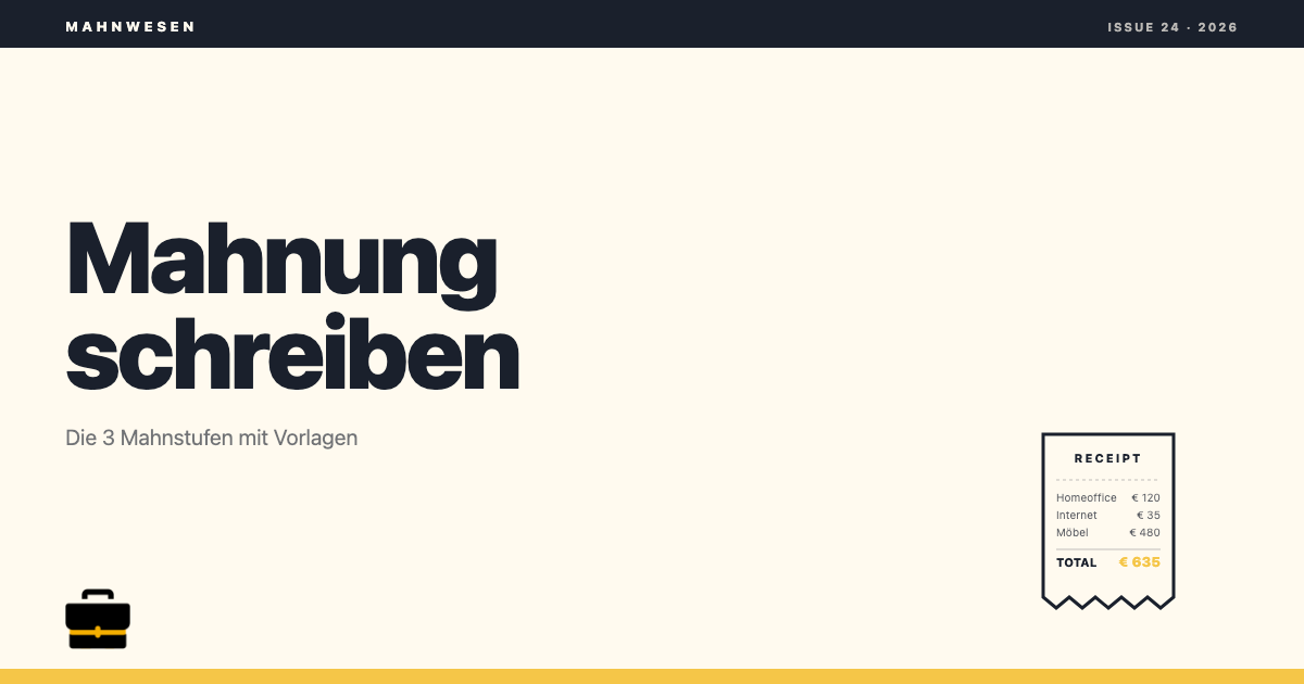 Mahnung schreiben: Die 3 Mahnstufen mit Vorlagen (2026 ...